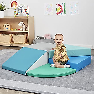 ECR4Kids SoftZone Tiny Twisting Climber, Beginner Playset, Contemporary, 5-Piece