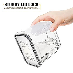 WeeProp 12 Pack Food Storage Containers Set with Lids Airtight,100% Leakproof Plastic Meal-Prep Containers Reusable Organization and Storage, BPA Free Clear Canisters, Includes Spoon, Labels & Pen