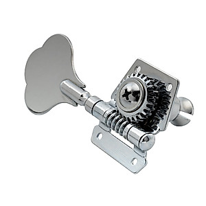 Musiclily 4-in-line 4R Vintage Open Gear Bass Tuners Machine Head Tuning Keys Pegs Set Right Hand for Jazz Precision P Bass Replacement, Chrome