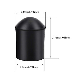 Vbestlife Double Bass Endpin Rubber Tip Stopper, Set of 2 Upright Bass Parts Replacement Rubber Tip for Double Bass End Pin Protector Black