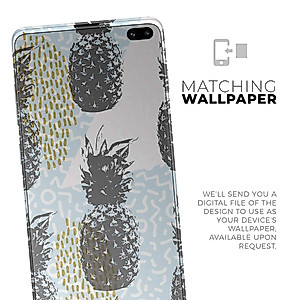 DesignSkinz Retro Summer Pineapple v5 Protective Vinyl Decal Wrap Skin Cover Compatible with The Samsung Galaxy S20 (Screen Trim & Back Glass Skin)