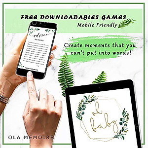 Ola Memoirs Greenery Baby Shower Decorations, Boho Neutral Oh Baby Balloon Garland Arch, Faux Greenery Ivy Leaf Vines, Backdrop Decor for boy and girl, Sweet Decoration Jungle Safari Woodland Theme