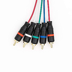 HD Retrovision YPbPr Component Video Male-to-Male RCA Cable (6 Feet)