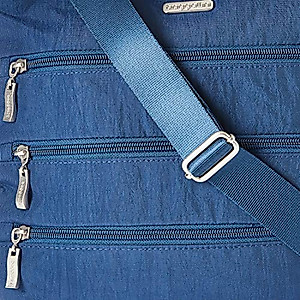 Baggallini unisex adult Big Zipper Travel Crossbody cross body handbags, Blue, One Size US