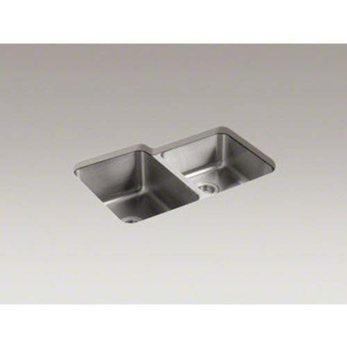 KOHLER K-3177-NA Undertone Large/Medium Undercounter Kitchen Sink, Stainless Steel