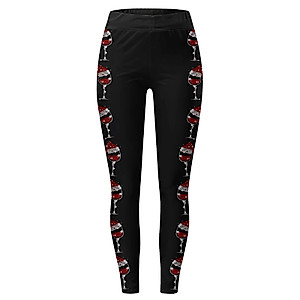 AMDBEL Christmas Leggings for Women 2023, Women's Christmas Leggings Christmas Pants Graphic Printed Skinny Tights Yoga Pants