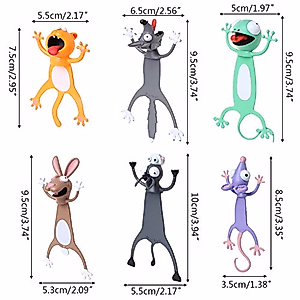 Cute Book Marks, Funny 3D Animal Bookmark Reading Gift Stationery Gift for Kids Student