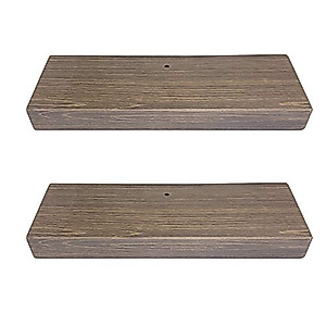 Joel's Antiques & Reclaimed Decor Set of Two, 2" x 8" x 24", Mountable, Floating Shelves, Rustic/Contemporary, Pine, Gray, Grey, Weathered Wood