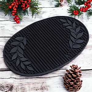 BREKX Copper Finish Drink Tubs + Insulated Party Mats for Parties, Oval Ice Buckets for Parties (Set of 2 tubs + 2 Bar Mats), Drink Buckets for Parties with Drip Mat for Cocktail Bar