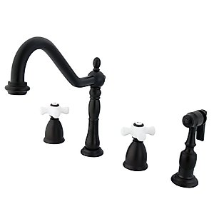 Kingston Brass KB1795PXBS Heritage 8-Inch Centerset Kitchen Faucet, Oil Rubbed Bronze