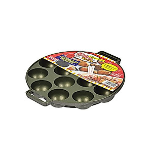 Pearl Metal Japan Aluminum Alloy 14 pc Takoyaki Pan Savory Octopus Balls Griddle Maker Round Mold Pan - Made in Japan