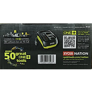 Ryobi P131 One+ Portable Dual Chemistry Lithium Ion or NiCad Vehicle Charger