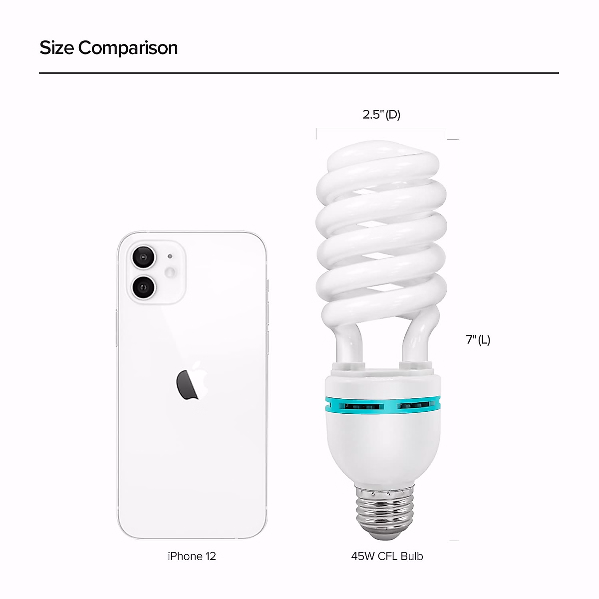 LimoStudio [6-Pack] 45W Full Spectrum Spiral Photo Light Bulb, Energy Saving 6500K Pure White Daylight Balanced CFL Light for Photography and Video, AGG2707