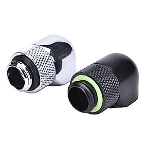 Kyerivs G1/4" Male to Female Extender Fitting, 90° Rotary Enhance Multi-Link Adapter Fitting for Computer Water Cooling System (Male to Female)