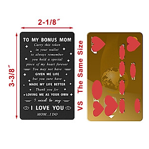 ENGZHI Stepmom Gifts Bonus Mom Wallet Card - I Love You Mom ... I Do - Step Mom Gifts Stepmother Birthday Card, Mothers Day, Christmas