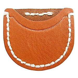 Tan 1 3/4" Challenge Coin Protective Pouch/Sleeve, Genuine Leather, 100% Hand Made
