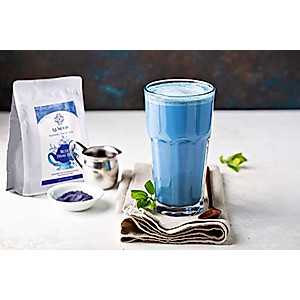 LA MOON TEA Blue Thai Tea Mix - Traditional Loose Leaf from Butterfly Pea Flower and Assam Black for Home-made Iced Tea, Boba & Latte No Food Dye, 7.05 Oz.