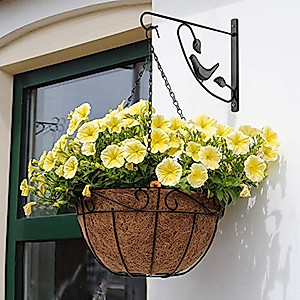 Amagabeli 4 Pack 12 inch Hanging Brackets for Plants Outdoor Hooks Hangers Planter Baskets Flower Pot Bird Feeder Wind Chimes Lanterns for Indoor Wall Fence Trees Patio Garden Post Arm Black BG152