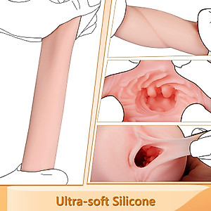 Male Masturbator Egg,Yoikun Male Stroker Adult Sex Toys, Realistic Pocket Pussy Sleeve with 3D Realistic Textured Vagina,Ultra Soft Stretchy Male Masturbators Cup, Adult Male Sex Toys for Men Pleasure