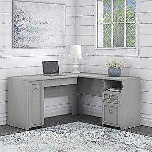 Bush Furniture Fairview L Desk, 60W, Cape Cod Gray
