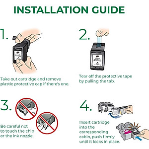 COLORETTO 62XL Ink Cartridge for HP Envy 7645 7640 5540 5642 5643 5640 5660 Officejet 5740 5746 200 250 258 Printers as Replacement of HP 62 XL 62xl hp62xl hp62 High Yield Combo Pack (2 Black)