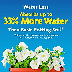 Miracle-Gro Moisture Control Potting Mix - Soil for Indoor & Outdoor Containers, Added Fertilizer Feeds Up to 6 Months, 8 qt.
