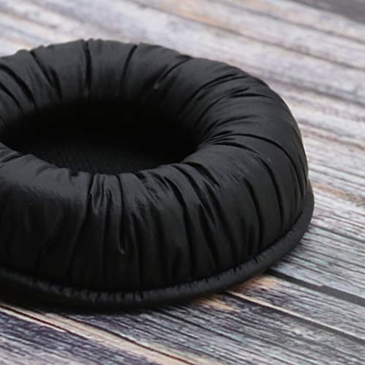 Pair of Ear Pads Leather Foam Replacement Ear Cushions Earmuff Repair Part Compatible with Sennheiser PC8 Headphone Black