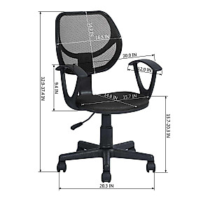 MNHW Adjustable Ergonomic Mesh Swivel Computer Office Desk Task Rolling Chair FilinyDF Gaming Chair Office Chair Desk Chair Computer Chair Home Office Desk Chairs Gamer Chair Office Chairs Rolli
