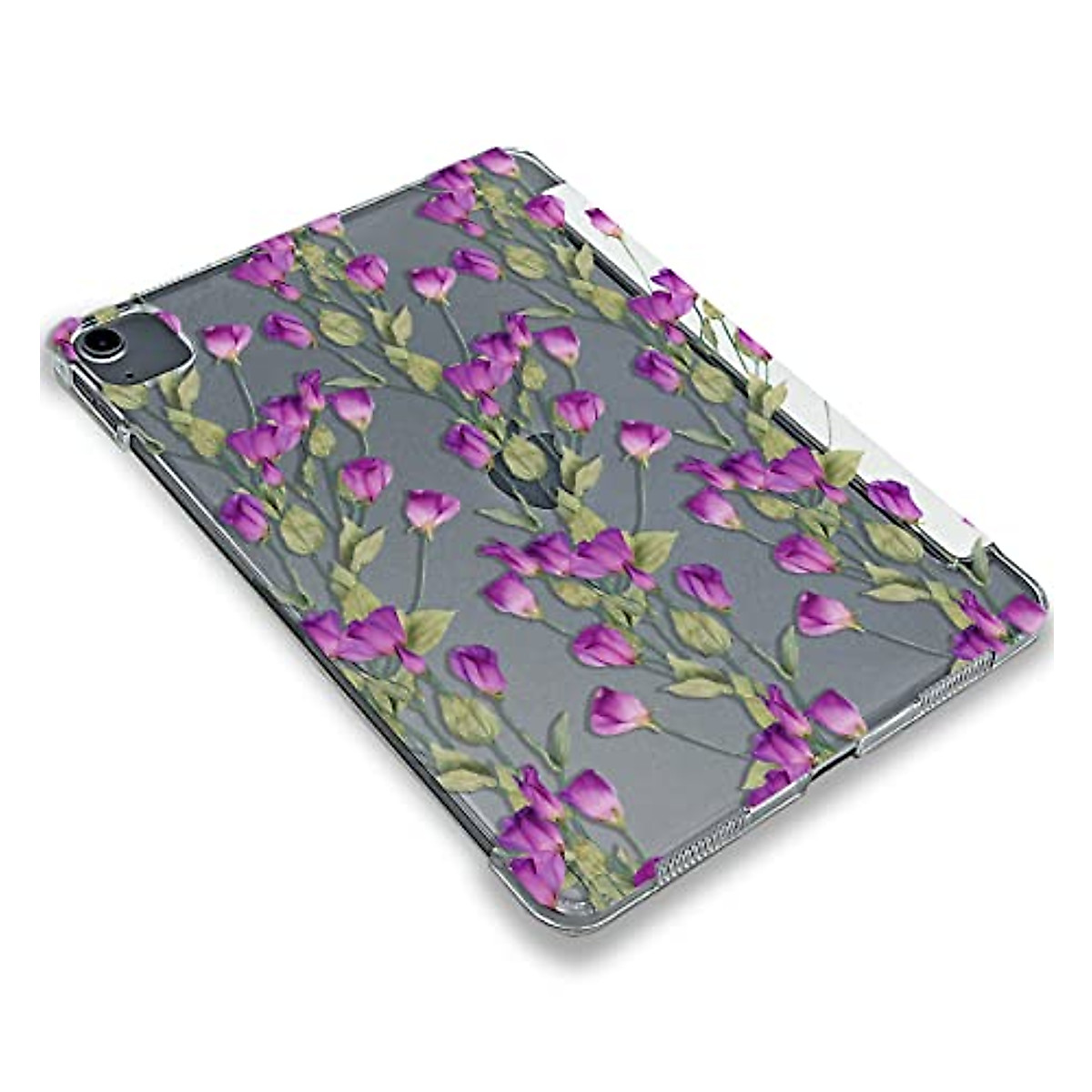 Cute Purple Flowers Kawaii case Compatible with iPad Mini Air Pro 7.9 8.3 9.7 10.2 10.9 11 12.9 inch Pattern Cover New 2022 2021 Trifold Stand 3 4 5 6 7 8 9 Generation 527 (10.2" 7/8/9 gen)