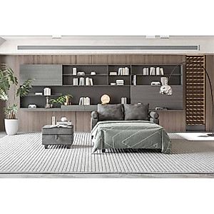 Tbfit Modular Sectional Sofa with Storage Ottoman, Convertible Oversized Couch with Reversible Chaises, Sleeper Sofa with Adjustable Arm for Living Room, 7 Seated, Dark Grey