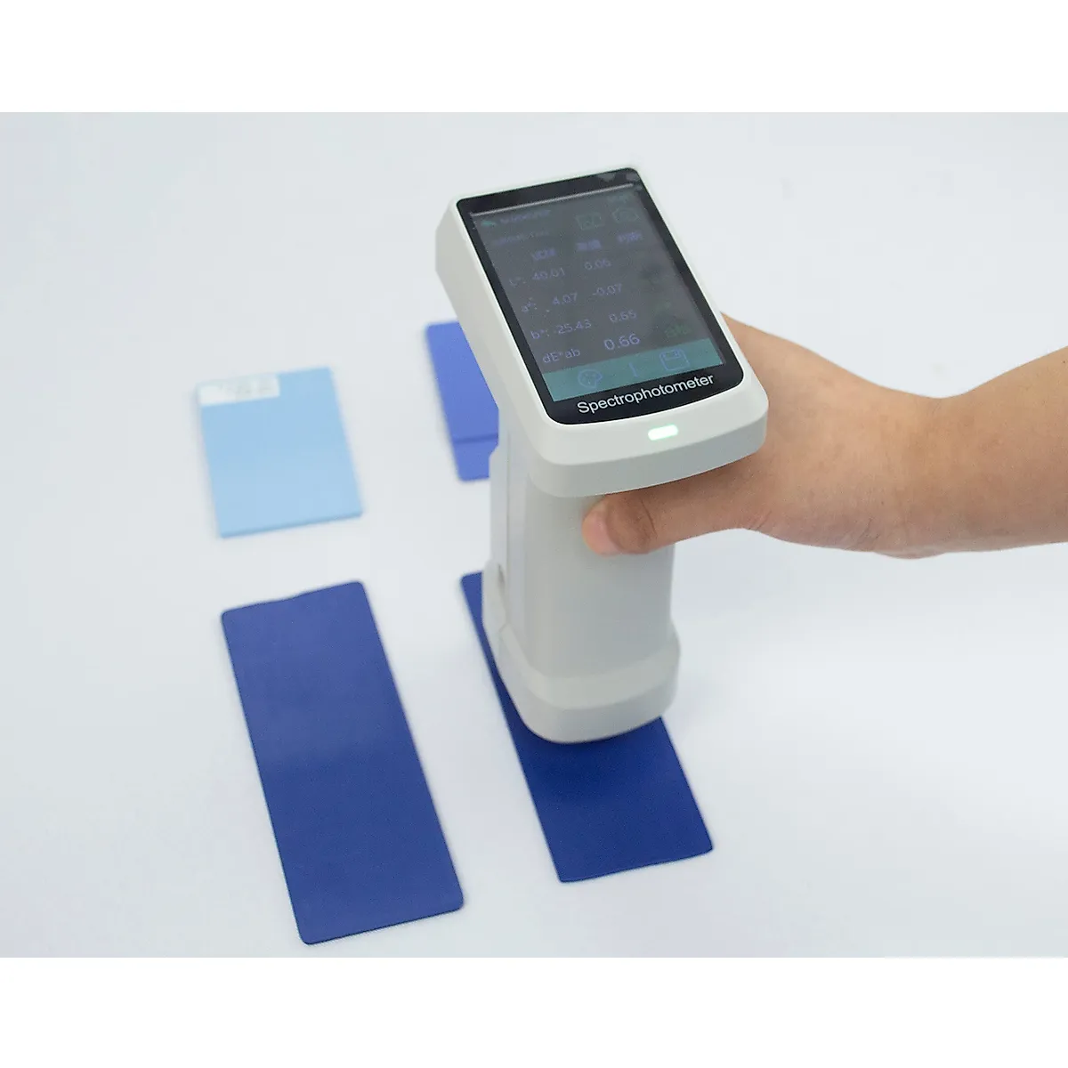 HFBTE Spectrophotometer Ultra-high Repeatability Accuracy Colorimeter Paint Coating Printing Textile Color Difference Test Instrument with Measuring Aperture Φ8mm Illumination Aperture Φ11mm D/8 SCI