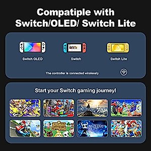 Joycon Controller for Switch,Wireless Game Switch Controller Support Motion Control/Dual Vibration（PB）