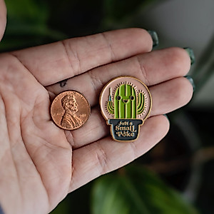 Just A Small Poke Cactus Enamel Badge Reel Pin | Cute Phlebotomy Nurse Doctor Healthcare Medical Gift