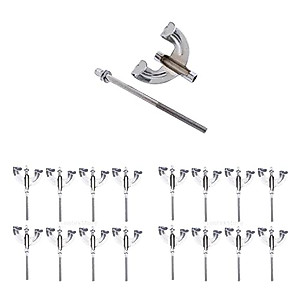 LoveinDIY 16x Durable Bass Drum Claws Hook W/Tension Rods Mount Replacement Chrome