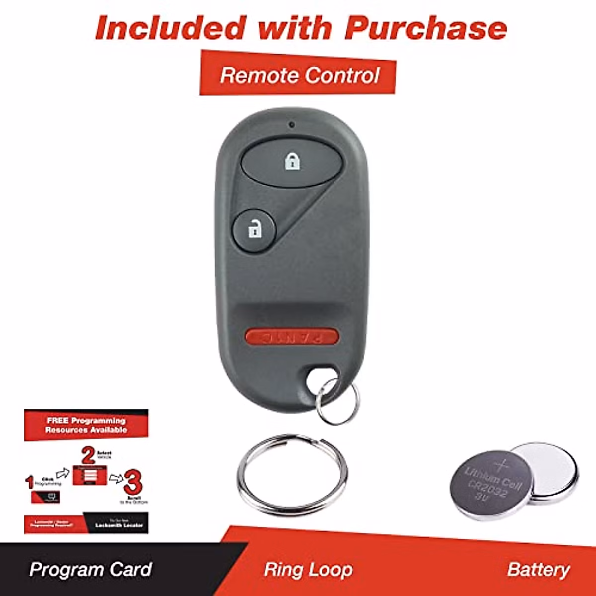 KeylessOption Keyless Entry Car Remote Fob With Uncut High Security T5 Ignition Transponder Key Replacement For OUCG8D-344H-A