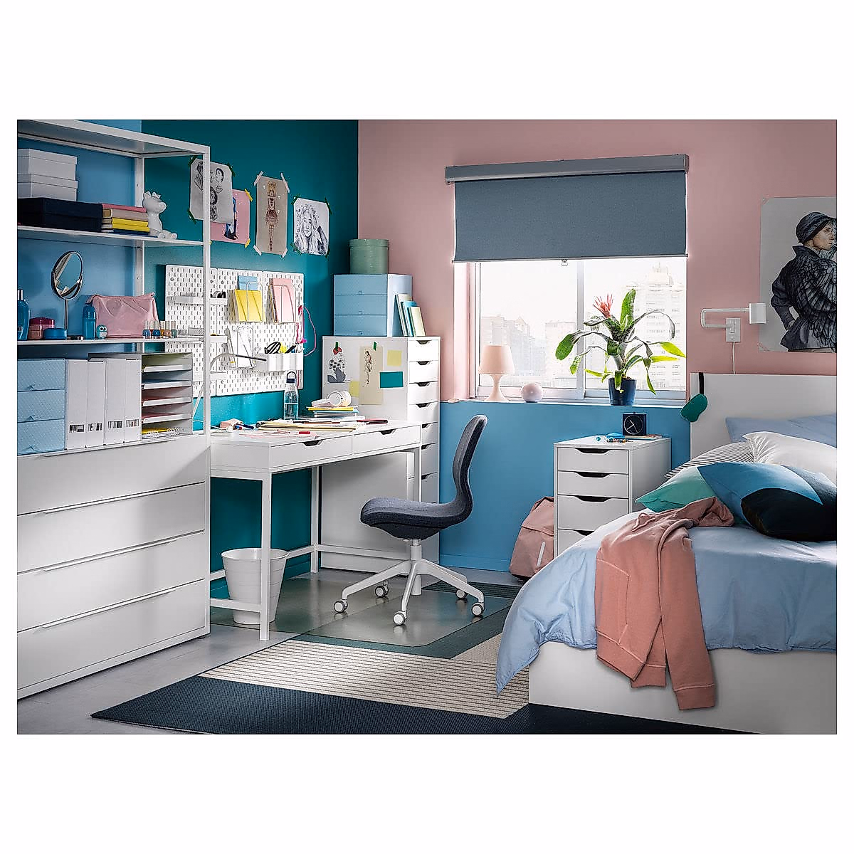 IKEA ALEX drawer unit white 36x58x70 cm