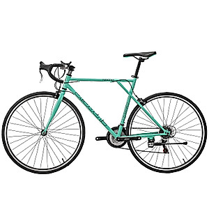 EUROBIKE OBK XC560 Road Bike 700C Wheels 54cm Frame for Men 21 Speed City Commuter Bicycle Complete Racing Bikes (Green)