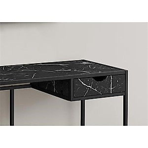 UrbanPro Computer Desk Home Office Laptop 42" L Work Metal Black Marble Look