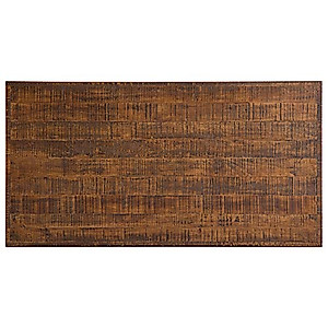 SLEEPLACE Terra Cocktail Wood Coffee End Dining Metal Legs/Office Table, Basic Home Decor with Storage Shelf, Brown