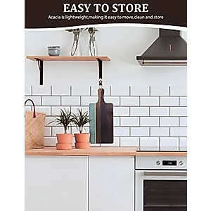 Fkksparkler Cutting Board with Marble and Wood, 16.5”X 7” Cheese Board with Handle,Serving board for Bread, Cheese, Meat, Fruits, and Vegetables, Charcuterie Boards for Kitchen as Serving Trays