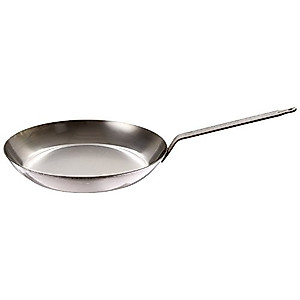 Matfer Bourgeat, Gray 0 Black Steel Round Frying Pan, 10 1/4-Inch