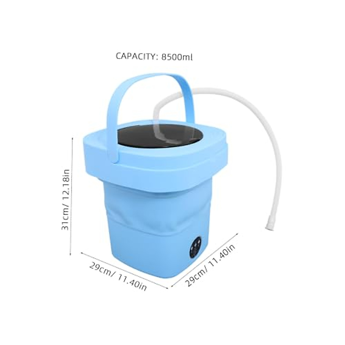 UKCOCO Folding Washing Machine Washing Machine Foldable Mini Washing Machine Small Laundry Washer Portable Washing Machine Mini Travel Washing Machine Bucket Washing Machine Blue Plastic
