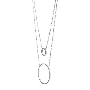 Silpada 'Layered Karma' Pendant Necklace in Sterling Silver, 15" + 2"