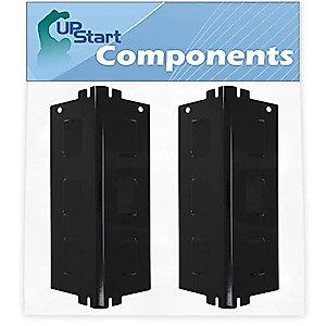 2-Pack BBQ Grill Heat Shield Plate Tent Replacement Parts for Kenmore 463350505 - Compatible Barbeque Porcelain Steel Flame Tamer, Flavorizer Bar, Vaporizer Bar, Burner Cover 11 3/4""