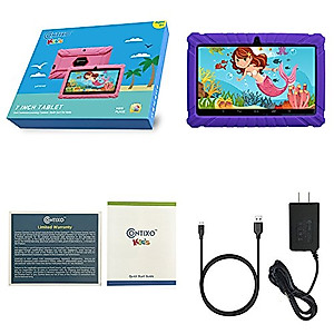 Contixo Kids Tablet K2 | 7" Display Android 6.0 Bluetooth WiFi Camera Parental Control for Children Infant Toddlers Includes Tablet Case (Purple)