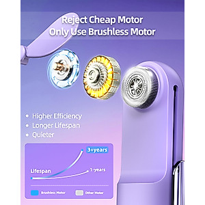 Cutnut Portable Handheld Fan, 3-Speed Foldable Mini Pocket Fan, USB-C 2000mAH Rechargeable Small Quiet Hand Fan, Personal Lash Fan for Travel, Outdoor, Home, Ideal Gifts for Women, Purple