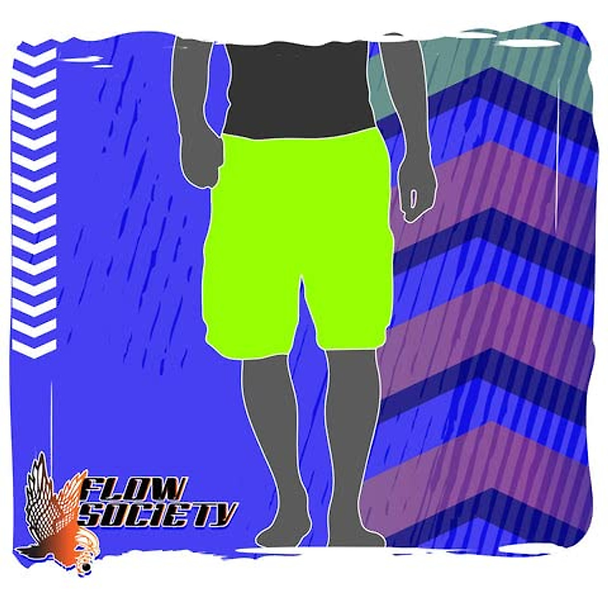 Flow Society Flovel Ice Cream Mens Athletic Shorts