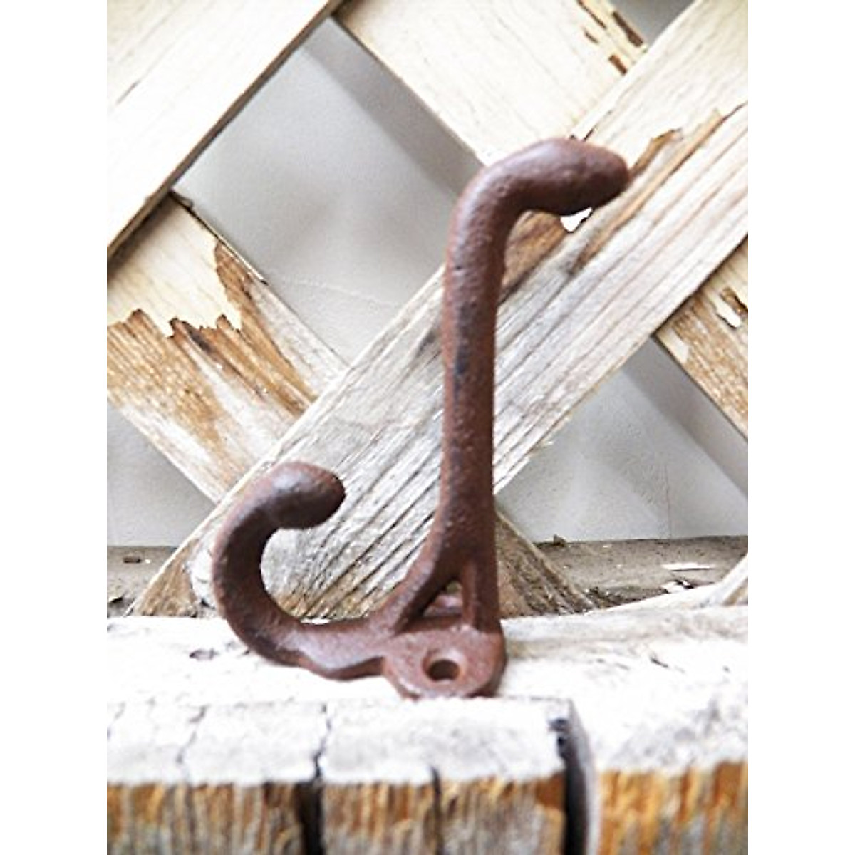 Coat Hat Hooks Cast Iron Lot Set of 12 Double Hook 3.25" Antique Vintage Style