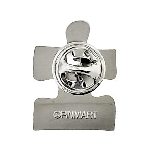 PinMart Autism Awareness Puzzle Piece Pin – Nickel Plated Enamel Lapel Pin - Inspiring Symbols of Autism Support - Secure Clutch Back for Hats, Scarves and Backpacks