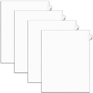 Avery Legal Exhibit Binder Dividers, Preprinted No. 2 Side Tabs, Unpunched Letter Size, 25 Tabs per Set, 4 Packs, 100 Tabs Total (11912)